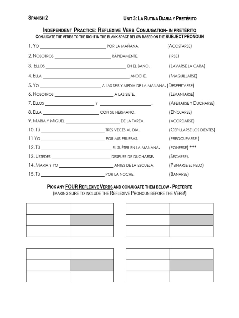 Reflexive Verb Conjugation | PDF | Grammatical Conjugation | Semantic Units