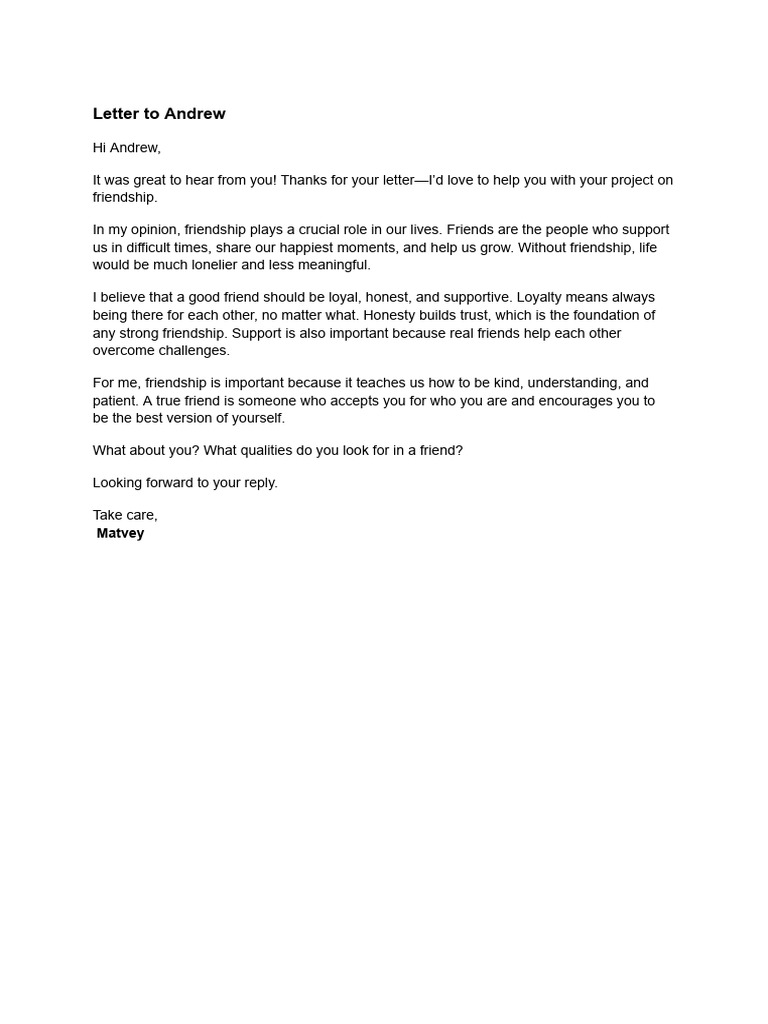 Importance of Friendship Explained | PDF