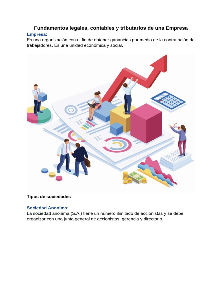 Fundamentos Legales, Contables y Tributarios de Una Empresa | PDF ...