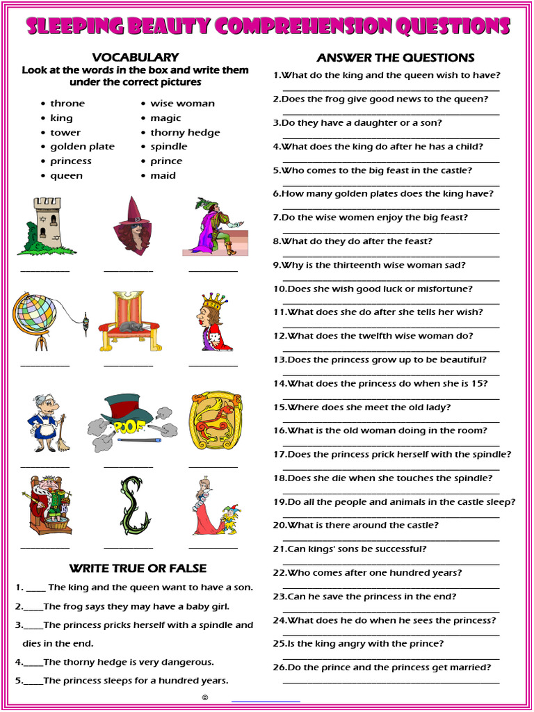 Sleeping Beauty Questions | PDF | Sleeping Beauty | European Folklore