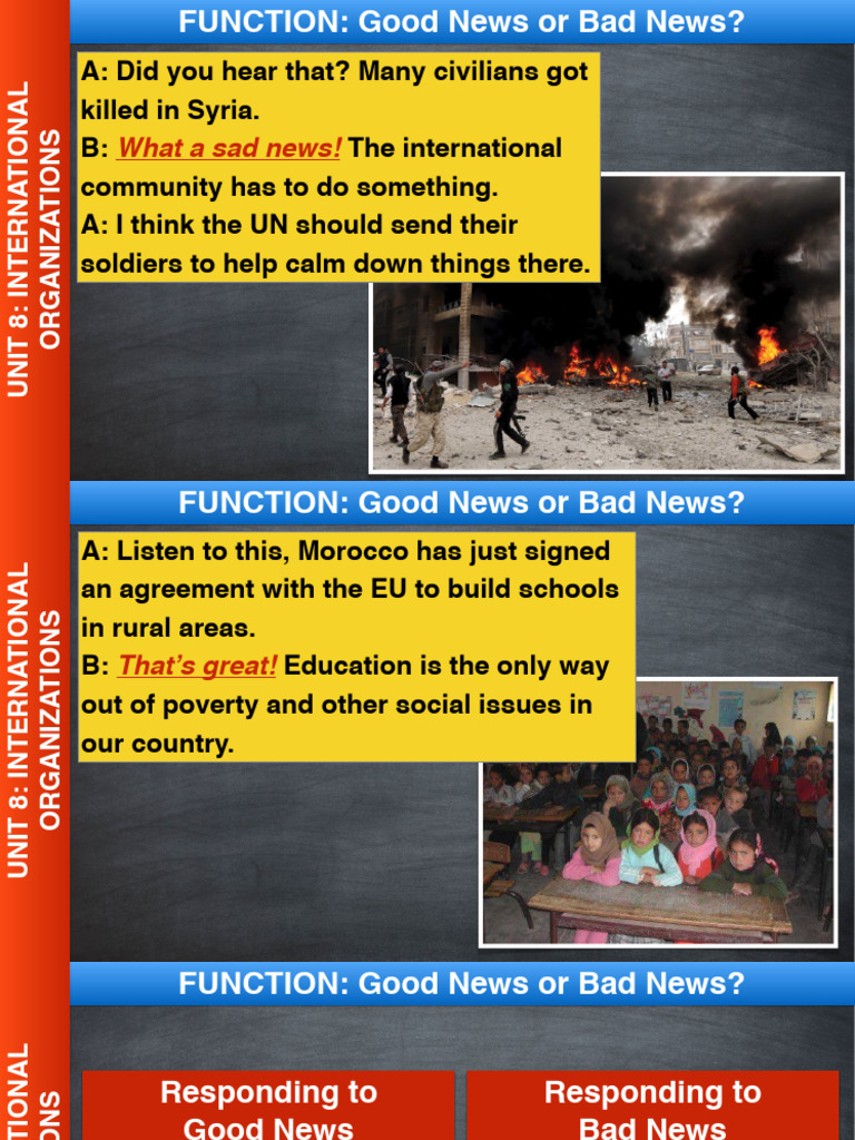 Responding to Good and Bad News | PDF