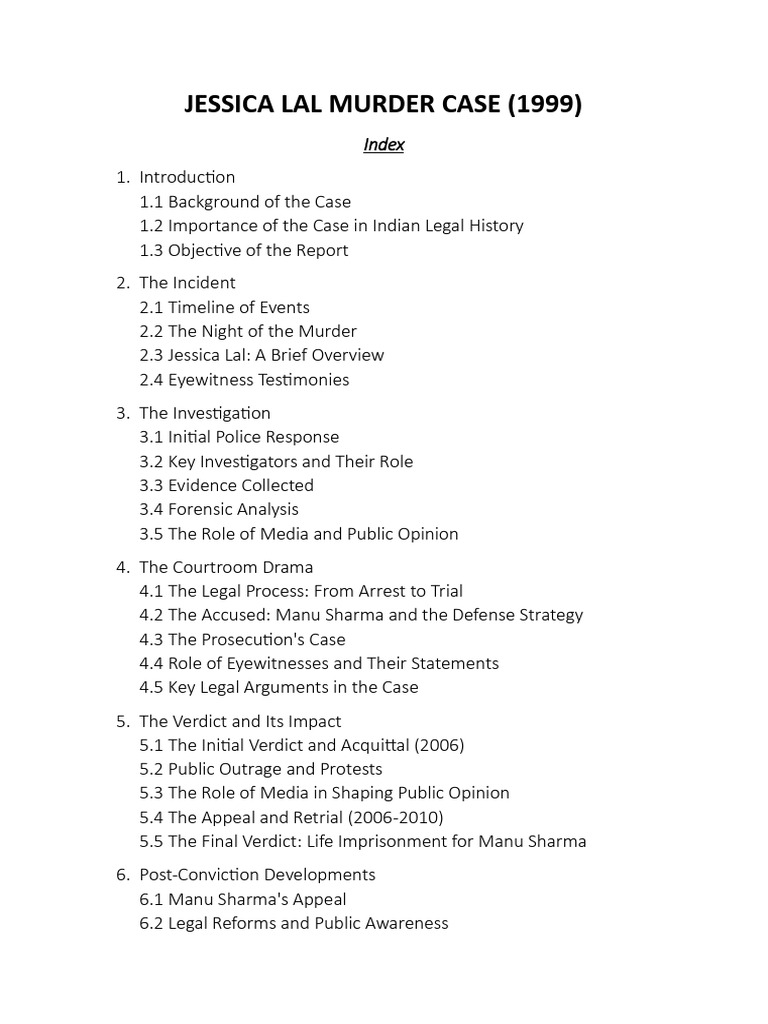 Jessica Lal Murder Case | PDF | Witness | Acquittal