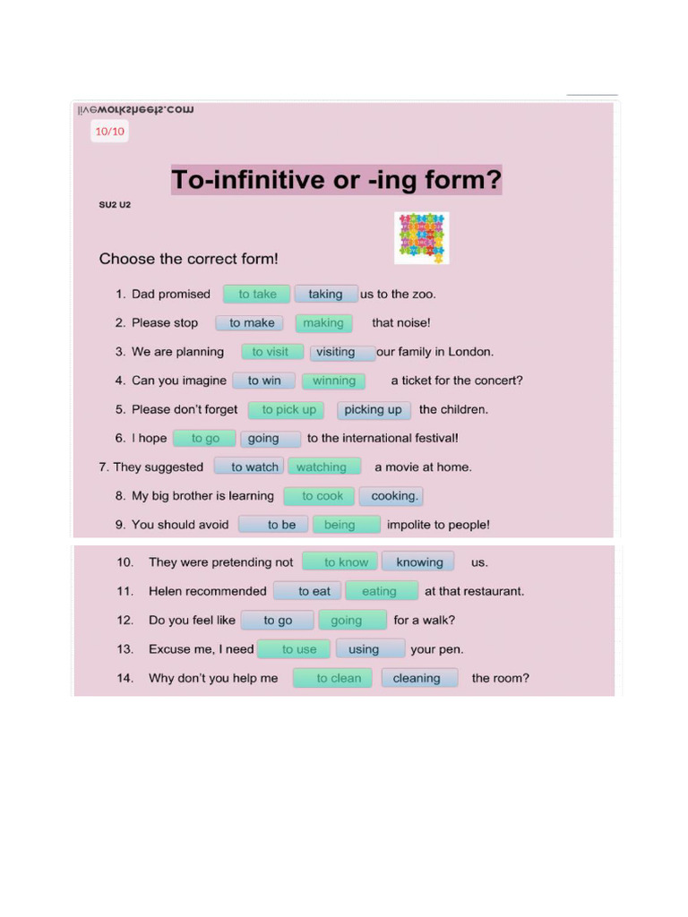 Verbs Patterns | PDF