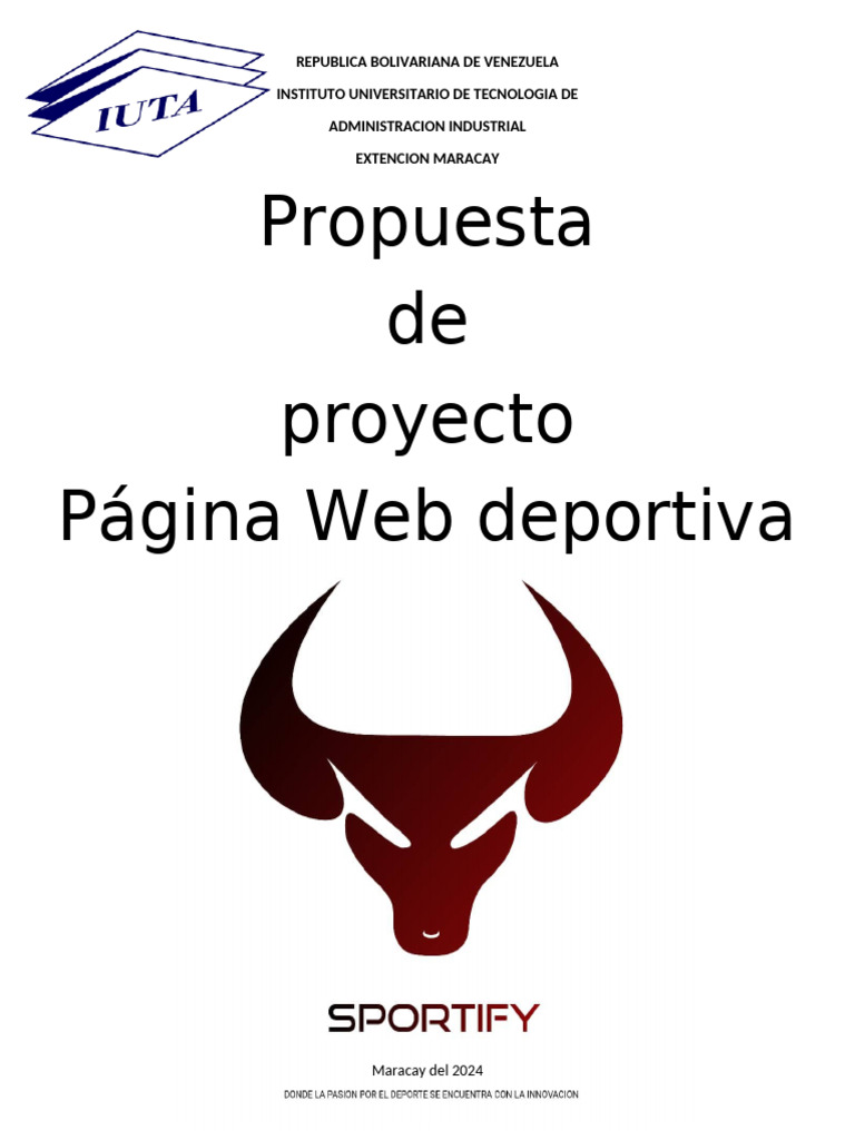 Propuesta Proyecto Pagina de Deportes | PDF | Red mundial | Internet y web