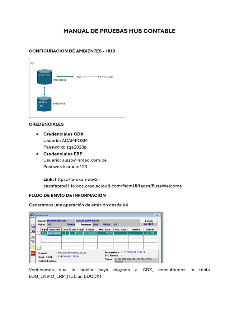 Manual de Prueba Hub Contable | PDF | Contabilidad | Planificación de recursos empresariales