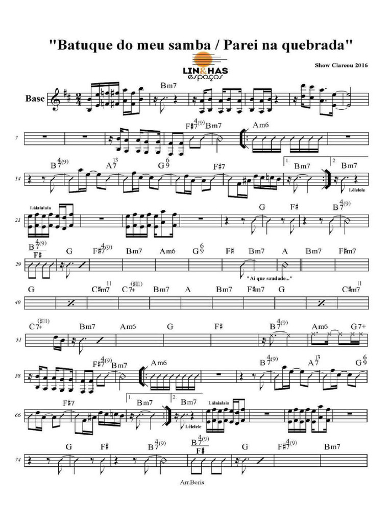 Batuque Do Meu Samba-Parei Na Quebrada 1 | PDF