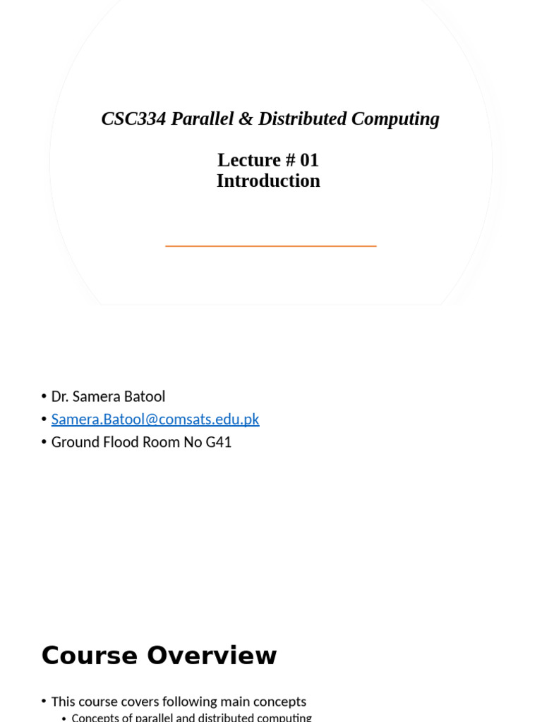 Lecture 1 Introduction | PDF | Parallel Computing | Central Processing Unit