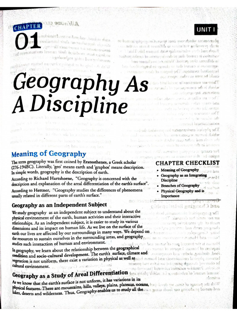 Geography As A Discipline | PDF