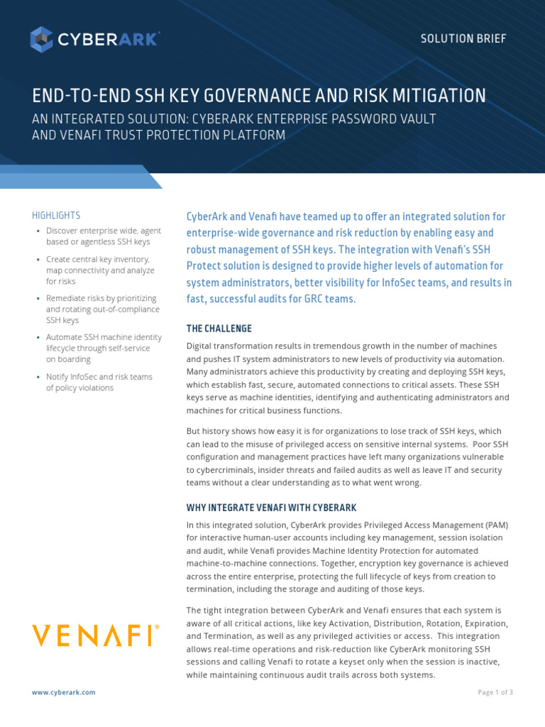 Venafi Agent Check-In Integration Guide | PDF | Secure Shell | Information Security