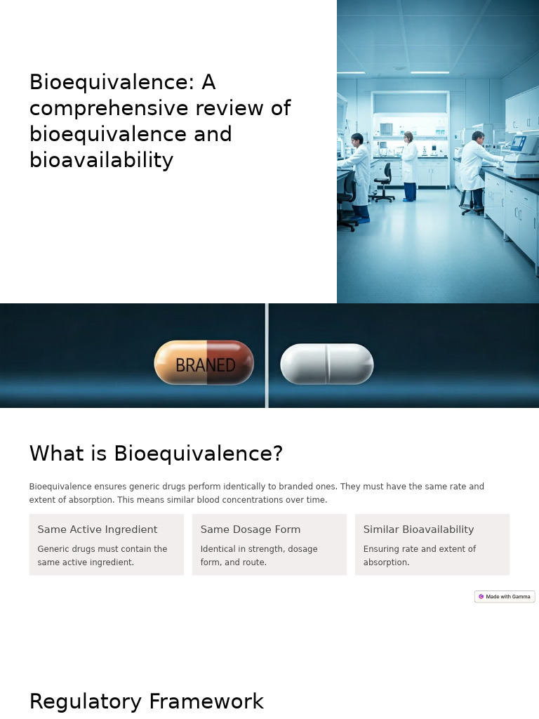 Understanding Bioequivalence in Generics | PDF | Bioavailability ...