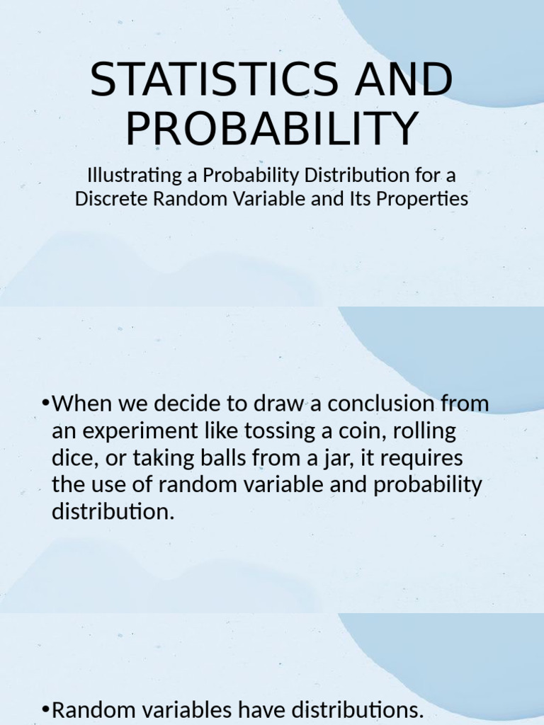 4.1 Statistics and Probability | PDF | Probability Distribution ...