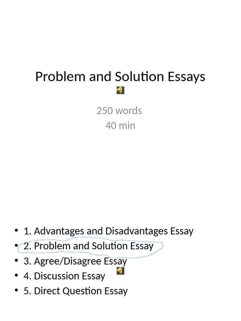 Problem and Solution Essay | PDF | Paragraph | Cognition