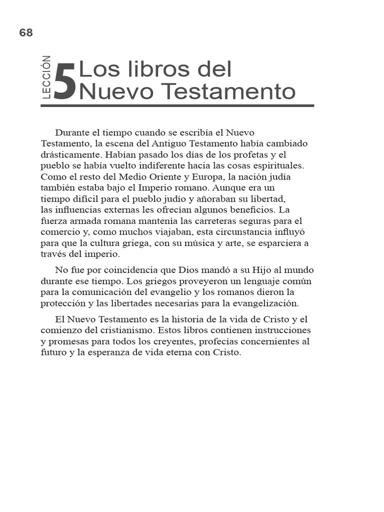 Libro 02 - Su Biblia - Lección 5 - Los Libros Del Nuevo Testamento ...
