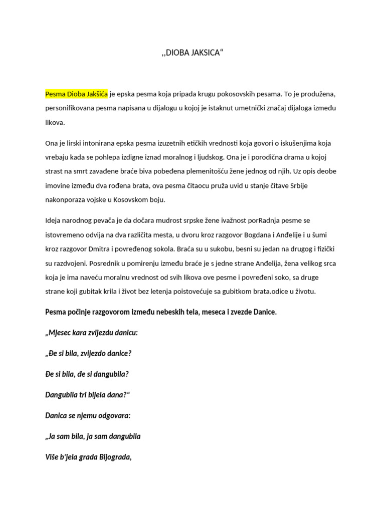 Dioba Jaksica | PDF
