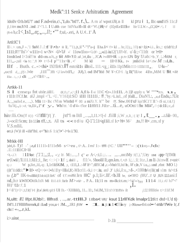 Arbitration Agreement Example1 | PDF