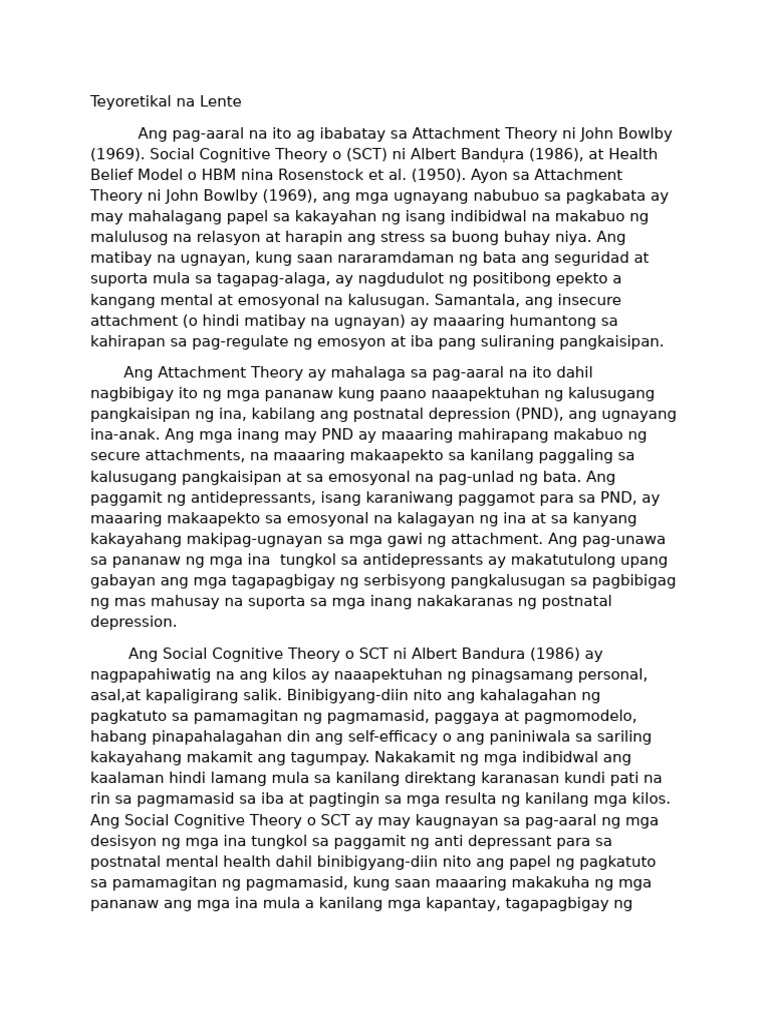 Teyoretikal Na Lente Angelle | PDF