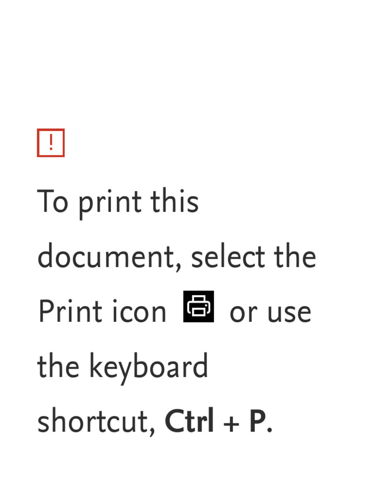 To Print This Document, Select The Print Icon or Use The Keyboard ...
