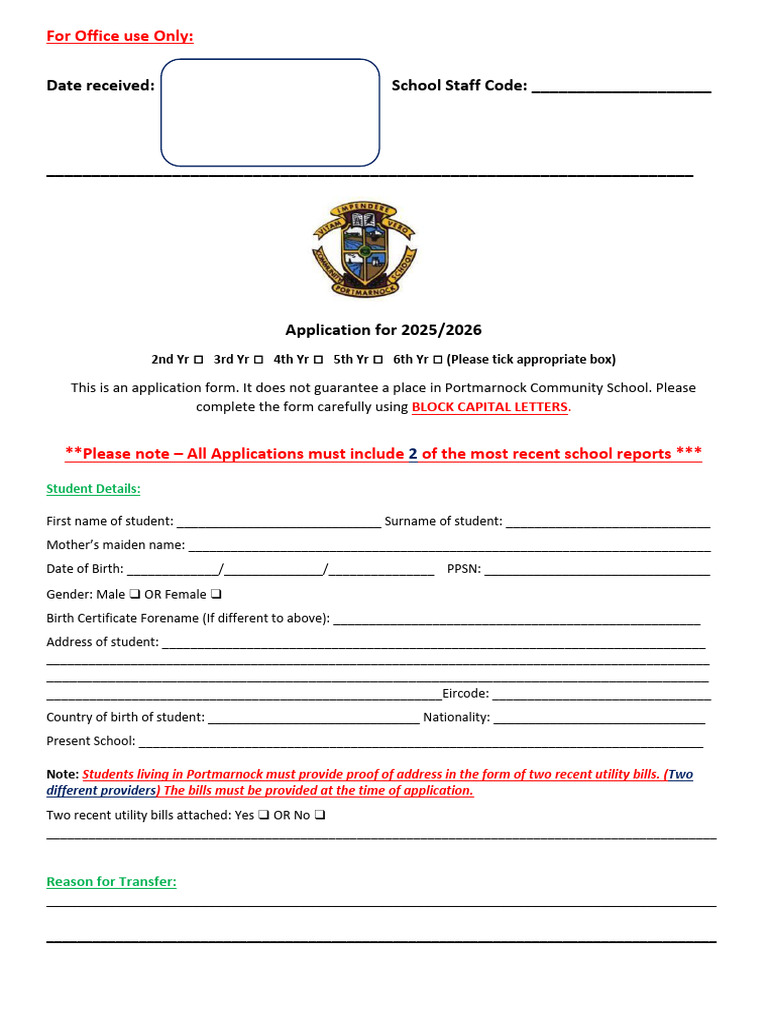 Tuks High School Application 2026 Form | PDF | Autism