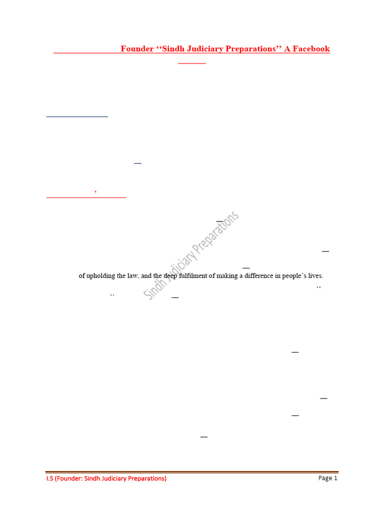'Sindh Judiciary Preparations' Compiled Syllabus of CJ&JM 2022 Exam ...
