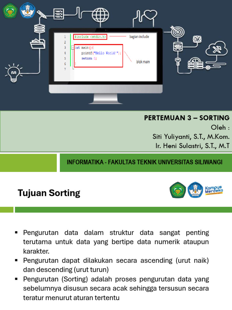 PERTEMUAN 3 - SORTING Part 1 | PDF