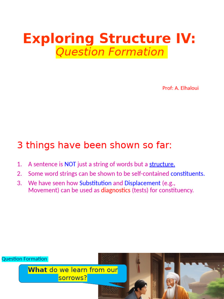Question Formation and Constituency Analysis | PDF | Phrase ...