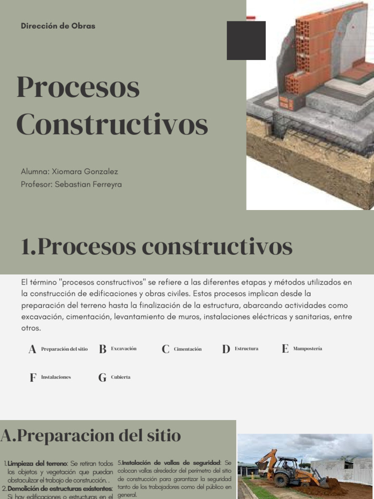 Procesos Constructivos en Edificaciones | PDF | pared | Fundación (Ingeniería)
