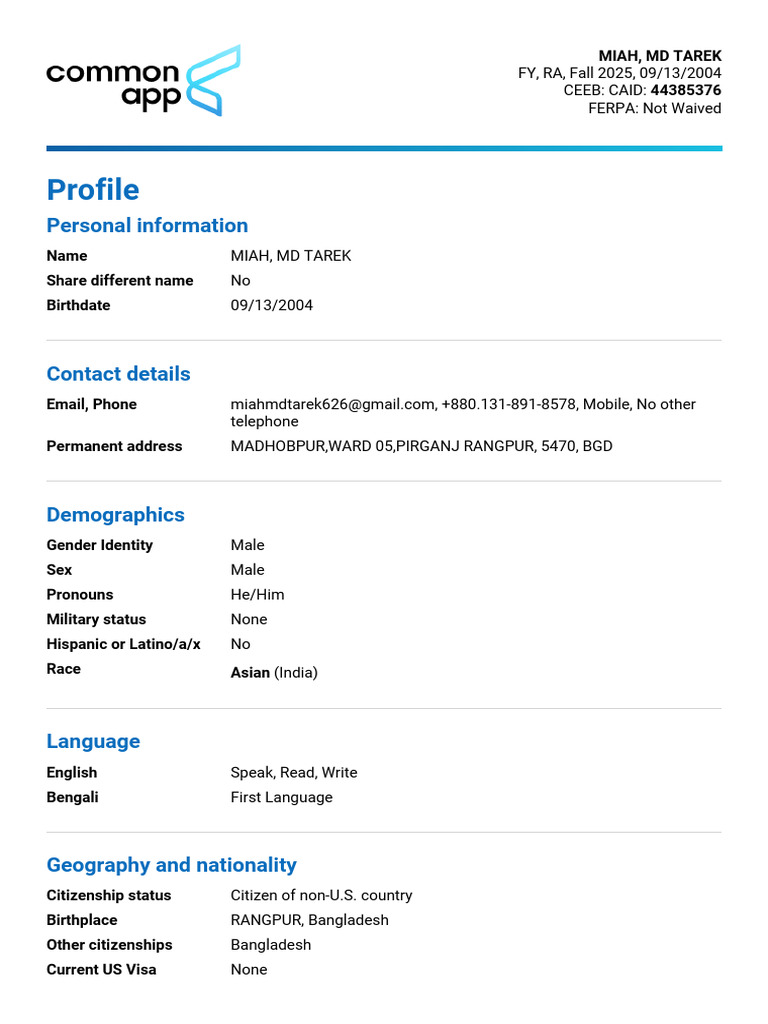Common App Application For Sjtu | PDF | Efficient Energy Use | Engineering