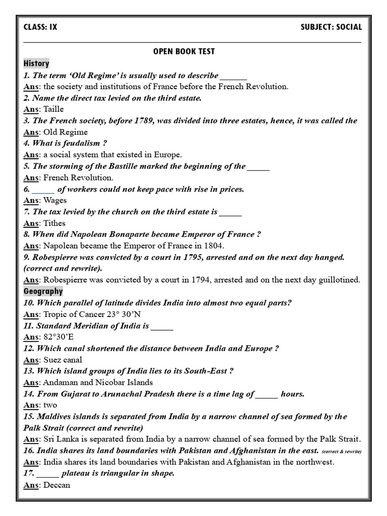 IX SOCIAL QUESTION BANK(S) | PDF | Nazi Germany | Poverty