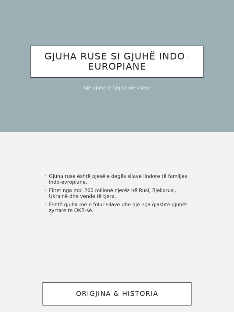 Gjuha Ruse | PDF