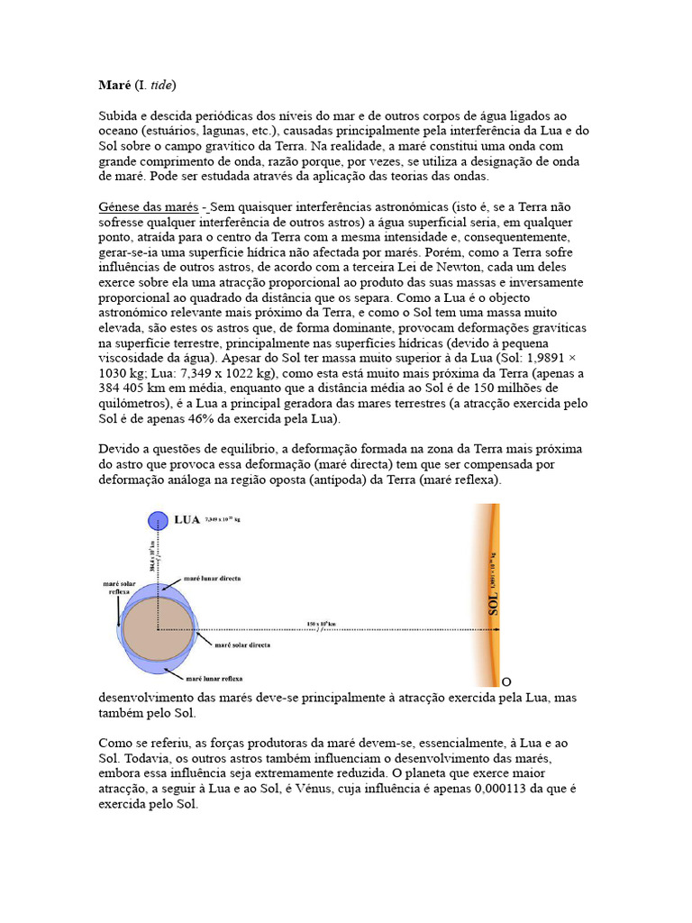 Maré Lunar e Solar com Imagens.docx | PDF | Maré | Lua