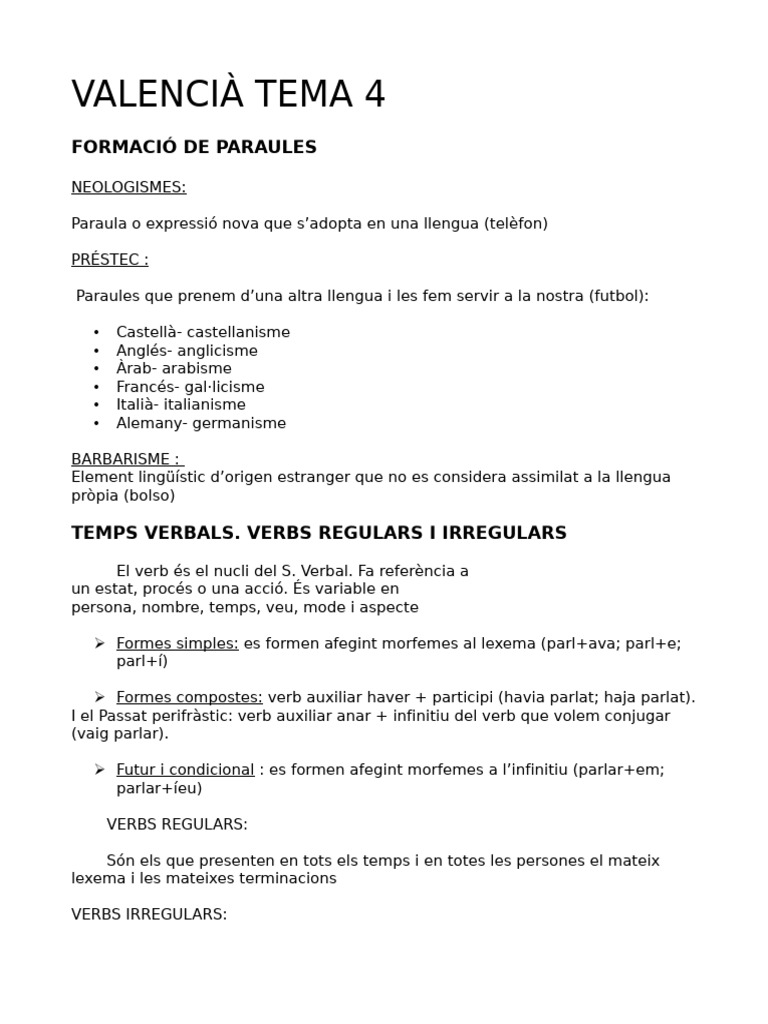 Valencià T-4-5 Resums | PDF