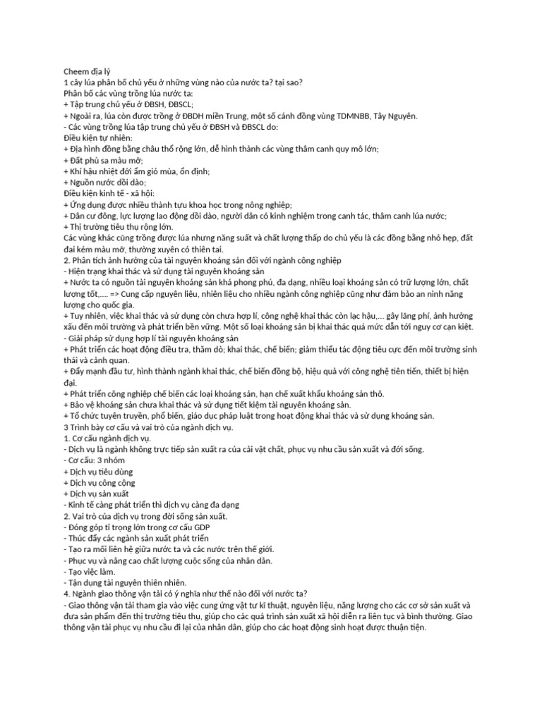 Cheem địa lý | PDF