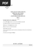 Madasmaths Statistics Practice Paper | PDF | Statistics | Linear Regression