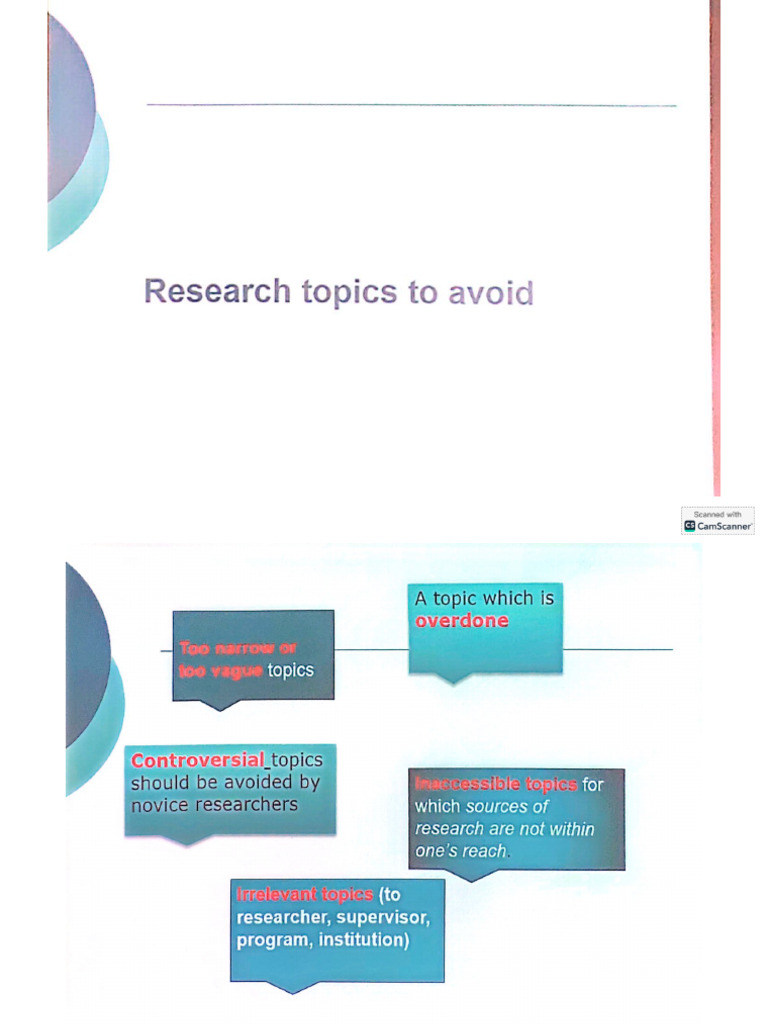 4 - RM - Research TopicProblemObjective - S5 | PDF