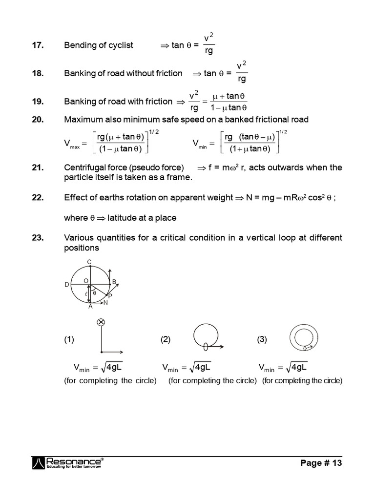 Physics 18 Page Fomula Sheets | PDF | Collision | Mechanics