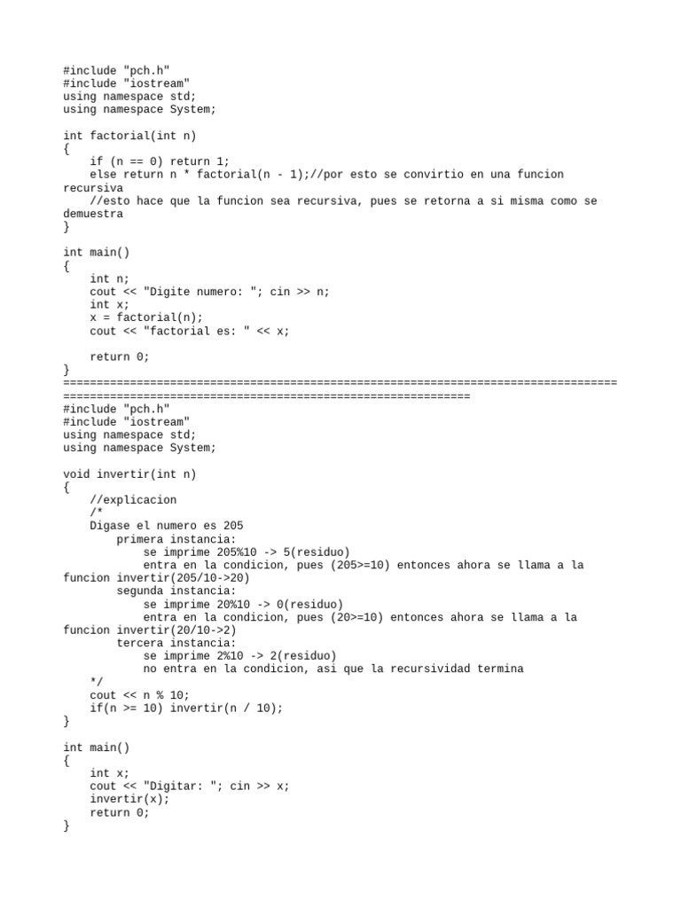 2 Recursividad | PDF | C ++ | Teoría de la computabilidad