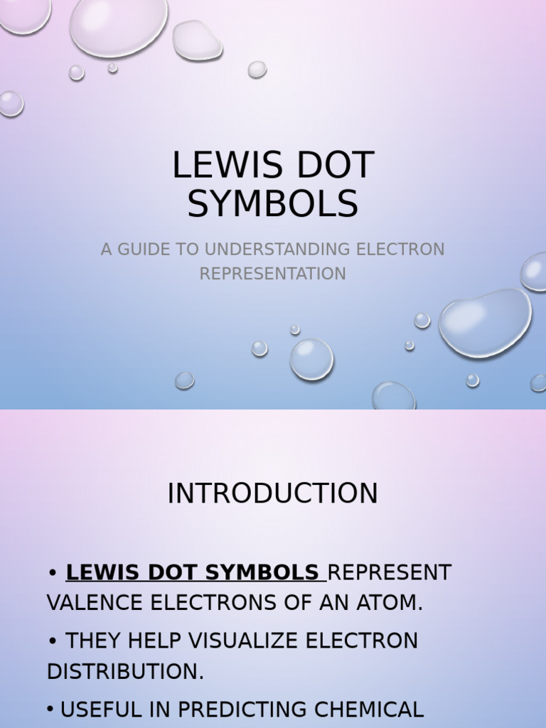 Lewis Dot Symbols | PDF
