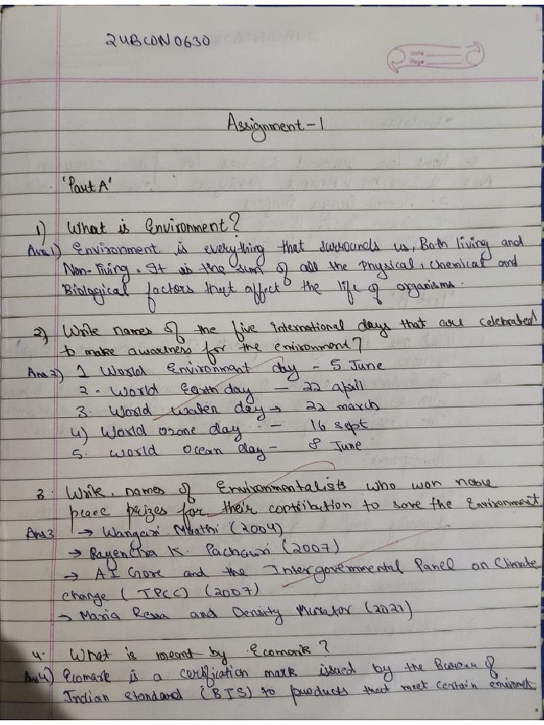 assignment 1 evs | PDF