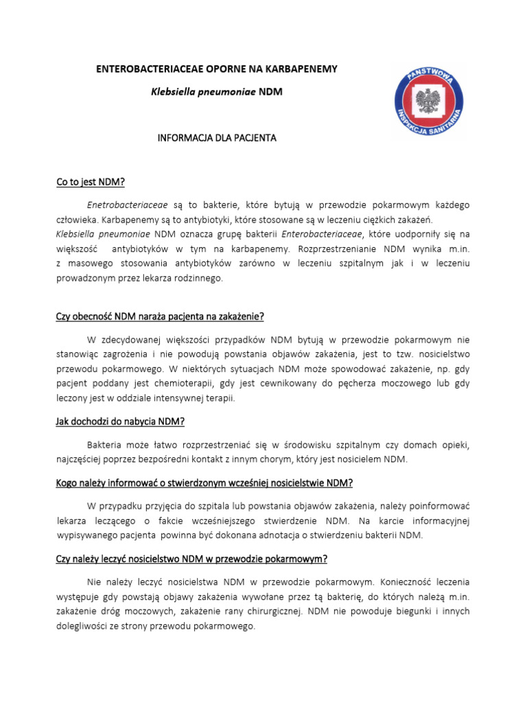 PDF 2 - NDM - Informacja Dla Pacjenta | PDF