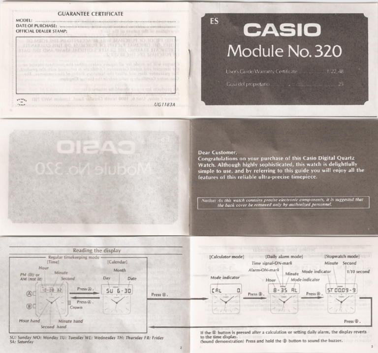 Casio AT-550 Manual | PDF