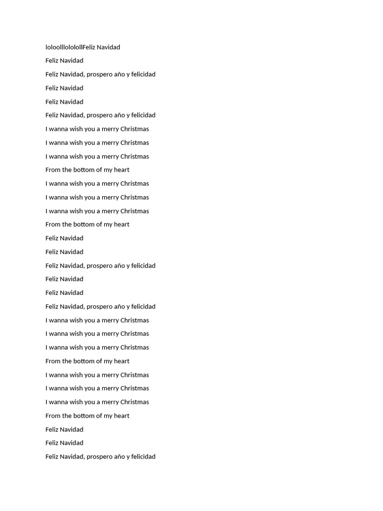 Feliz Navidad - Kopia | PDF | Grabación de sonido | Música pop