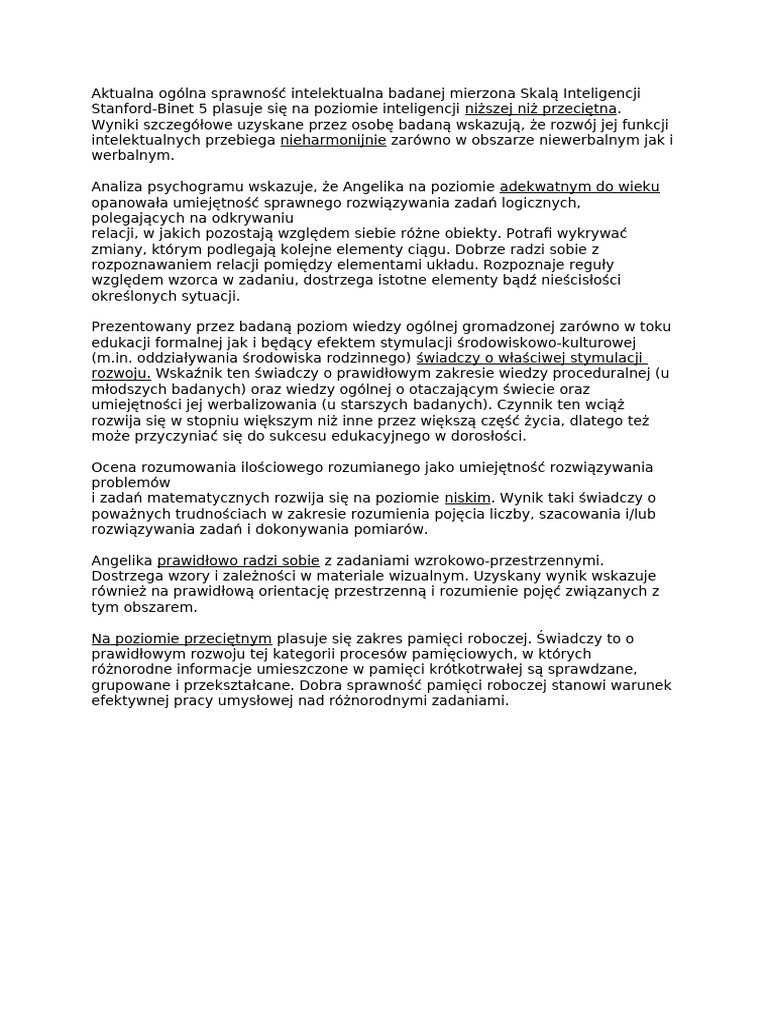 Przykładowy Opis Czynników SB5 | PDF