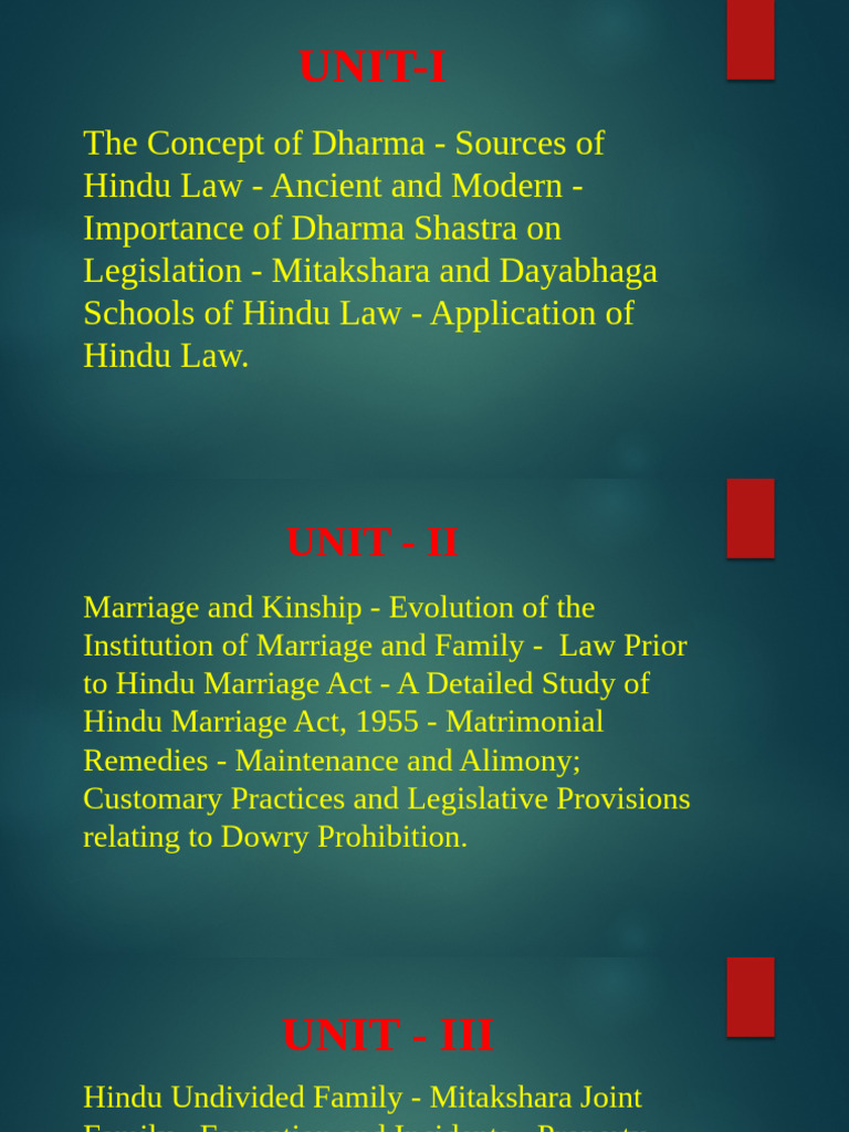 Hindu Law PPT | PDF | Moksha | Marriage