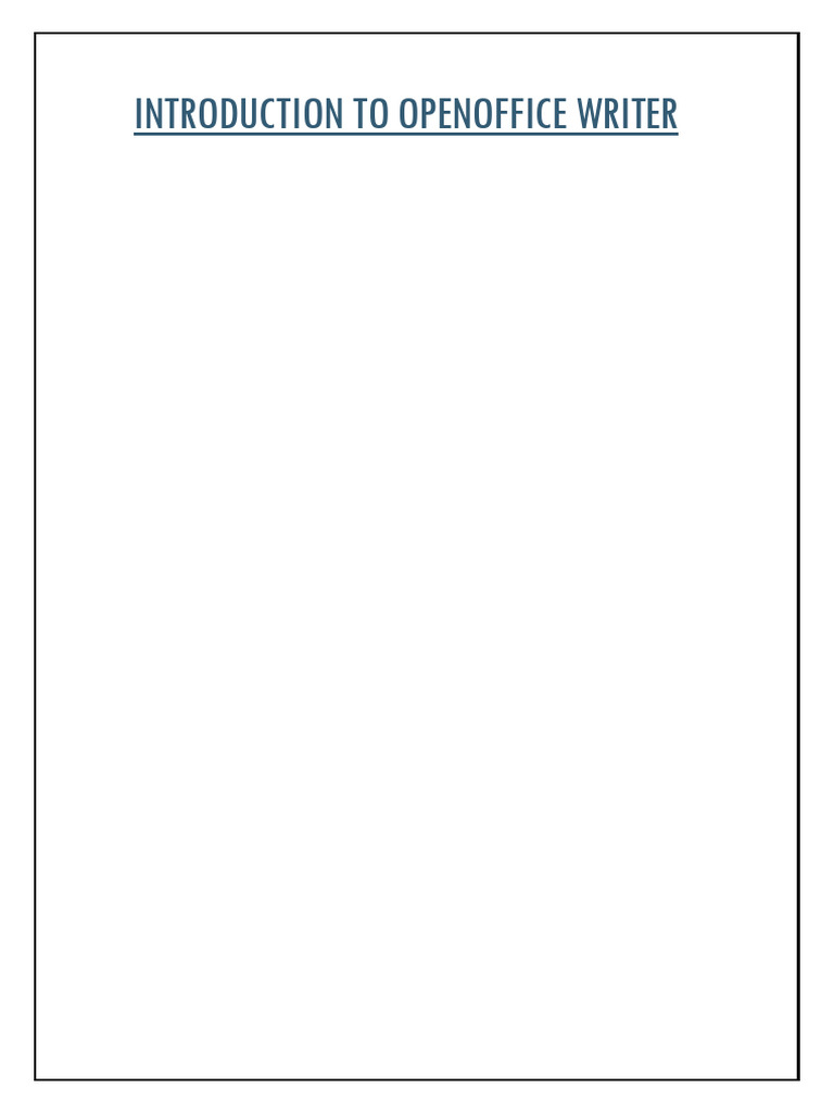 Introduction to OpenOffice Writer | PDF | Microsoft Word | Button ...