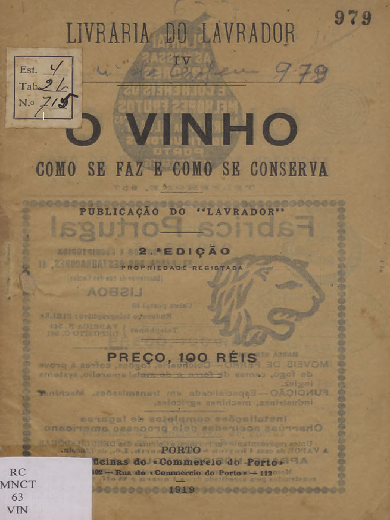 Como Fazer e Conservar Vinho | PDF | Vinhos | Vinificação