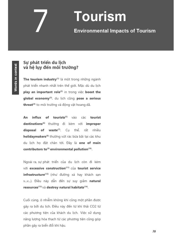 Writing U7 Tourism | PDF