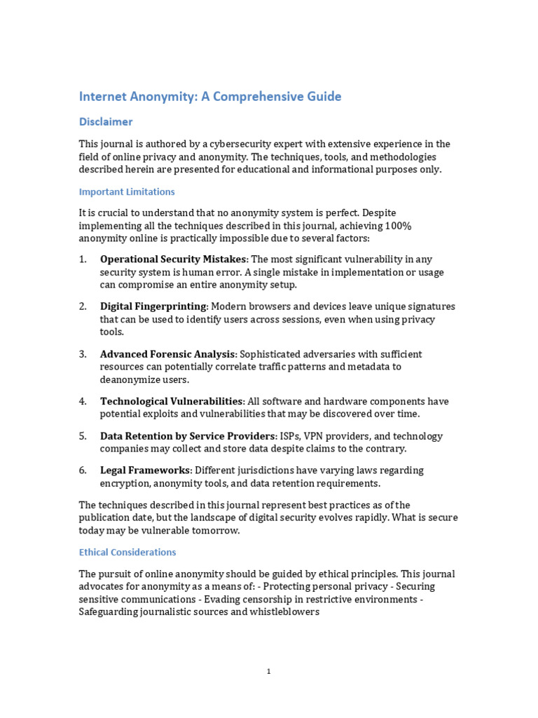 In Depth Version of How to Achieve Anonymity on the Internet / Cara ...