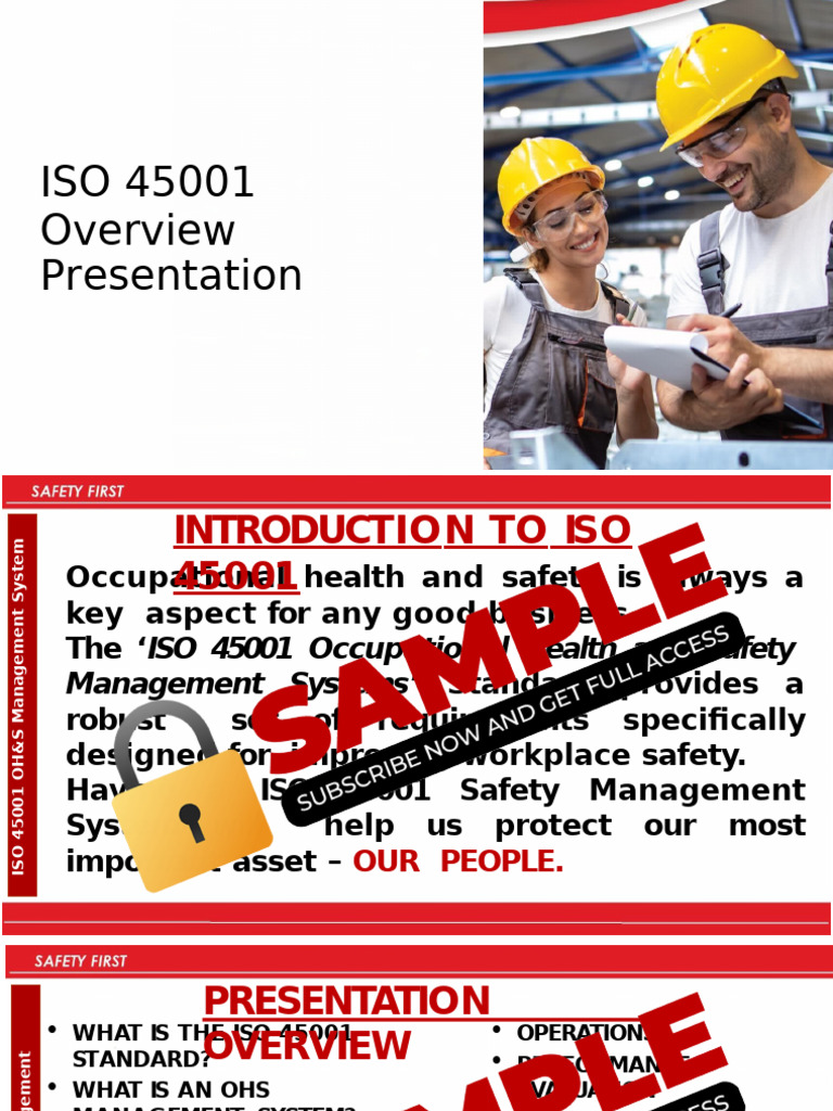 10 ISO 45001 Overview Presentation Sample | PDF | Occupational Safety ...