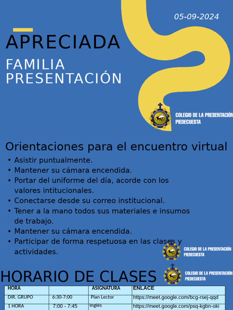 Enlaces Clases Virtuales 04-09-24 | PDF