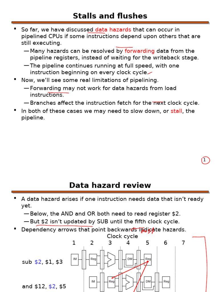 L13 Stalls and Flushes | PDF | Computer Architecture | Computer Engineering